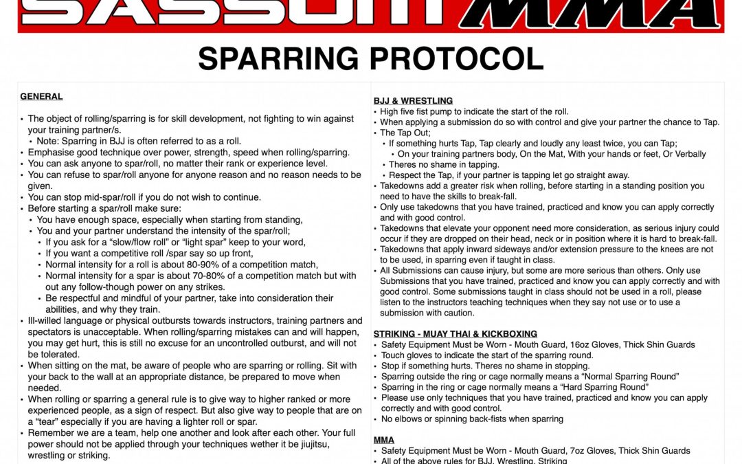 Sparring Protocol | SASSOM FITNESS & MMA
